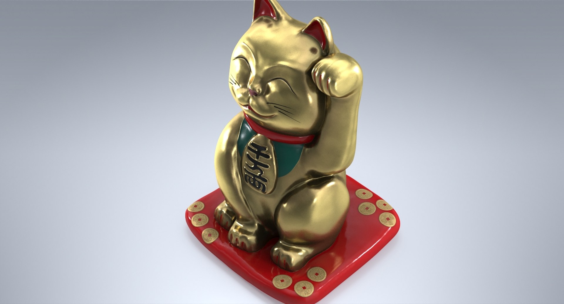 3D Maneki Neko Statue Pbr - TurboSquid 1384272