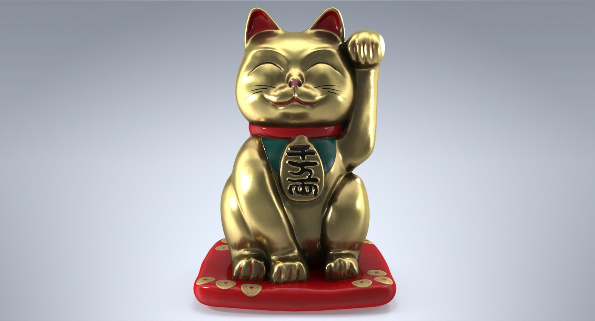 3D Maneki Neko Statue Pbr - TurboSquid 1384272