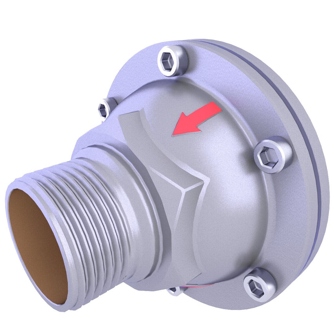 Non-return Valve 38 3D Model - TurboSquid 2257264