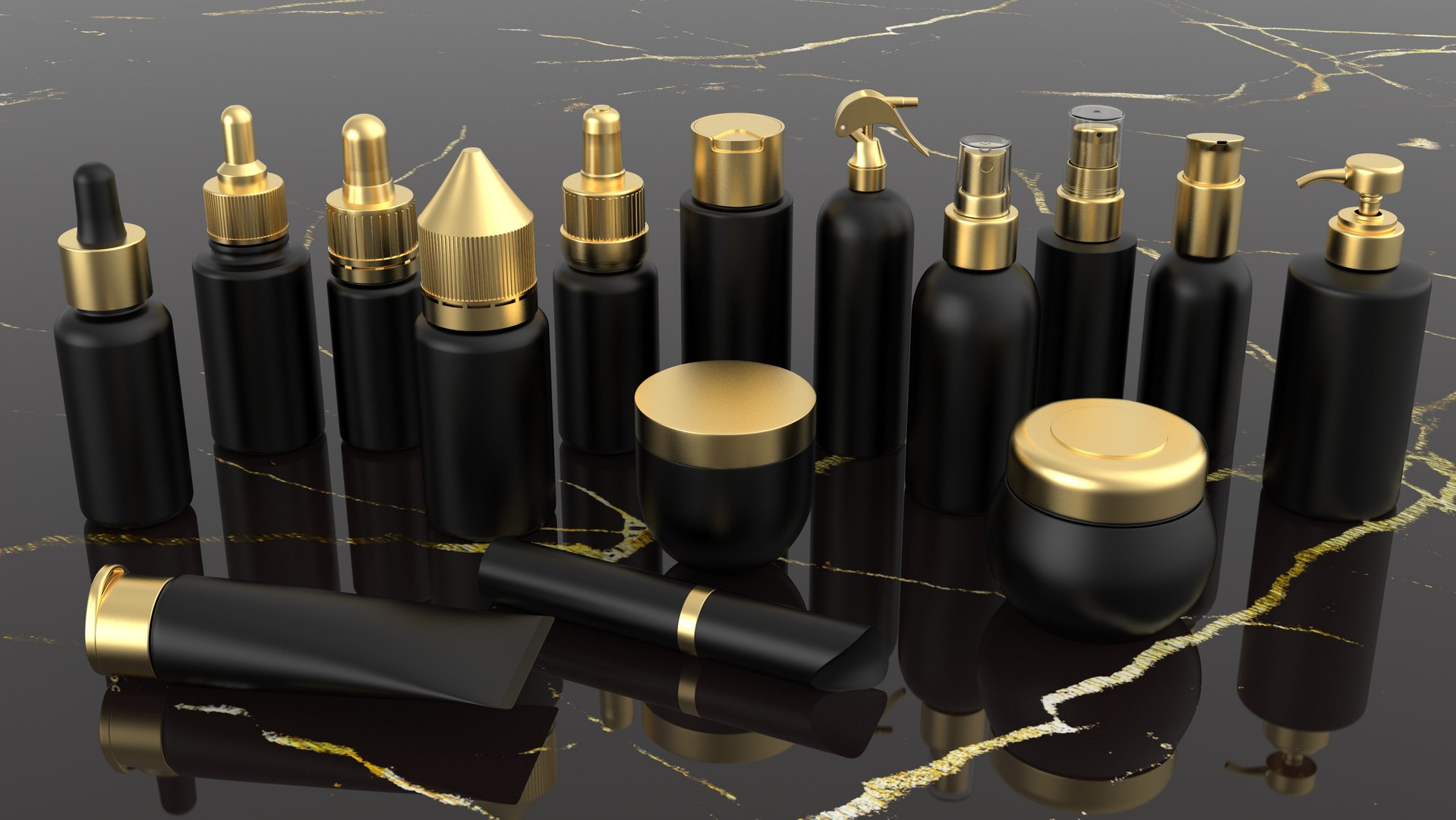 3D Cosmetic containers 3d models and mockup Collection 3 - TurboSquid ...