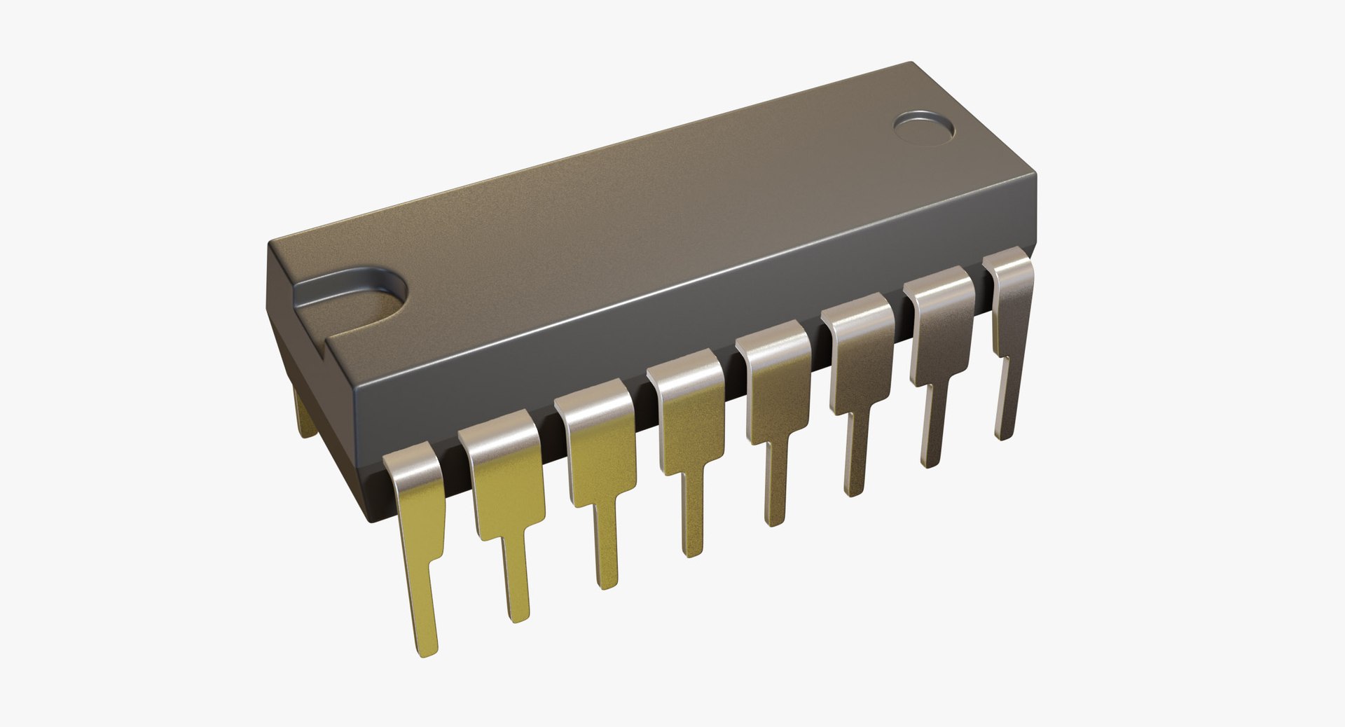 3D model Electronic Chip PDIP-16 - TurboSquid 1795934