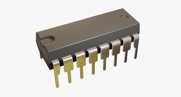 3D model Electronic Chip PDIP-16 - TurboSquid 1795934