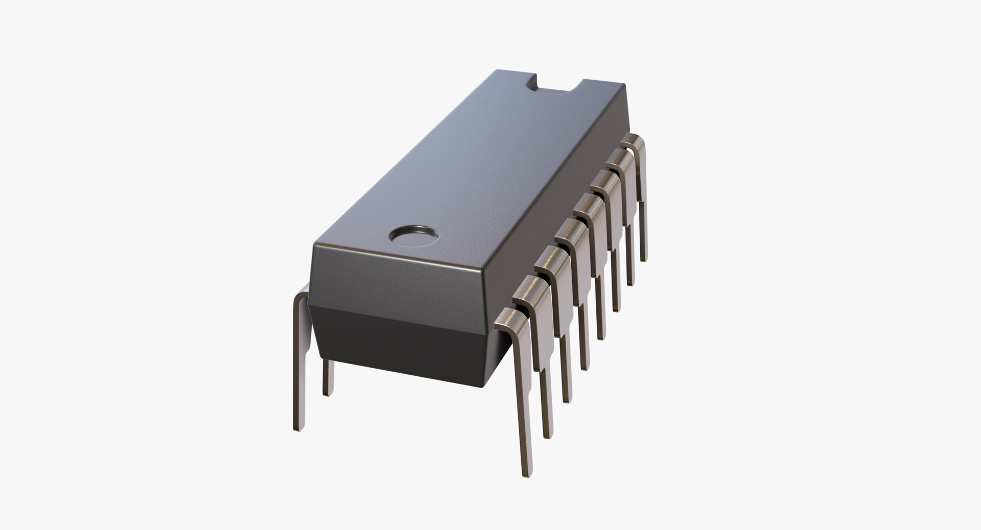 3D model Electronic Chip PDIP-16 - TurboSquid 1795934