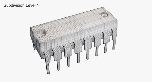 3D model Electronic Chip PDIP-16 - TurboSquid 1795934