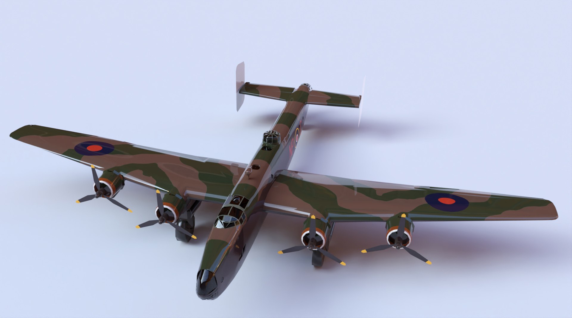 3D VINTAGE AIRPLANE - Handley Page Halifax Model - TurboSquid 2029448