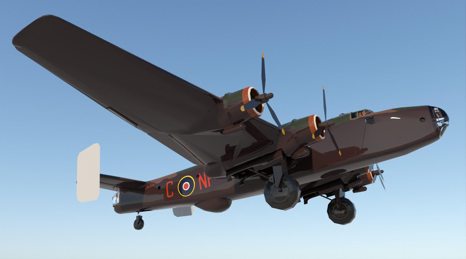 3D VINTAGE AIRPLANE - Handley Page Halifax Model - TurboSquid 2029448