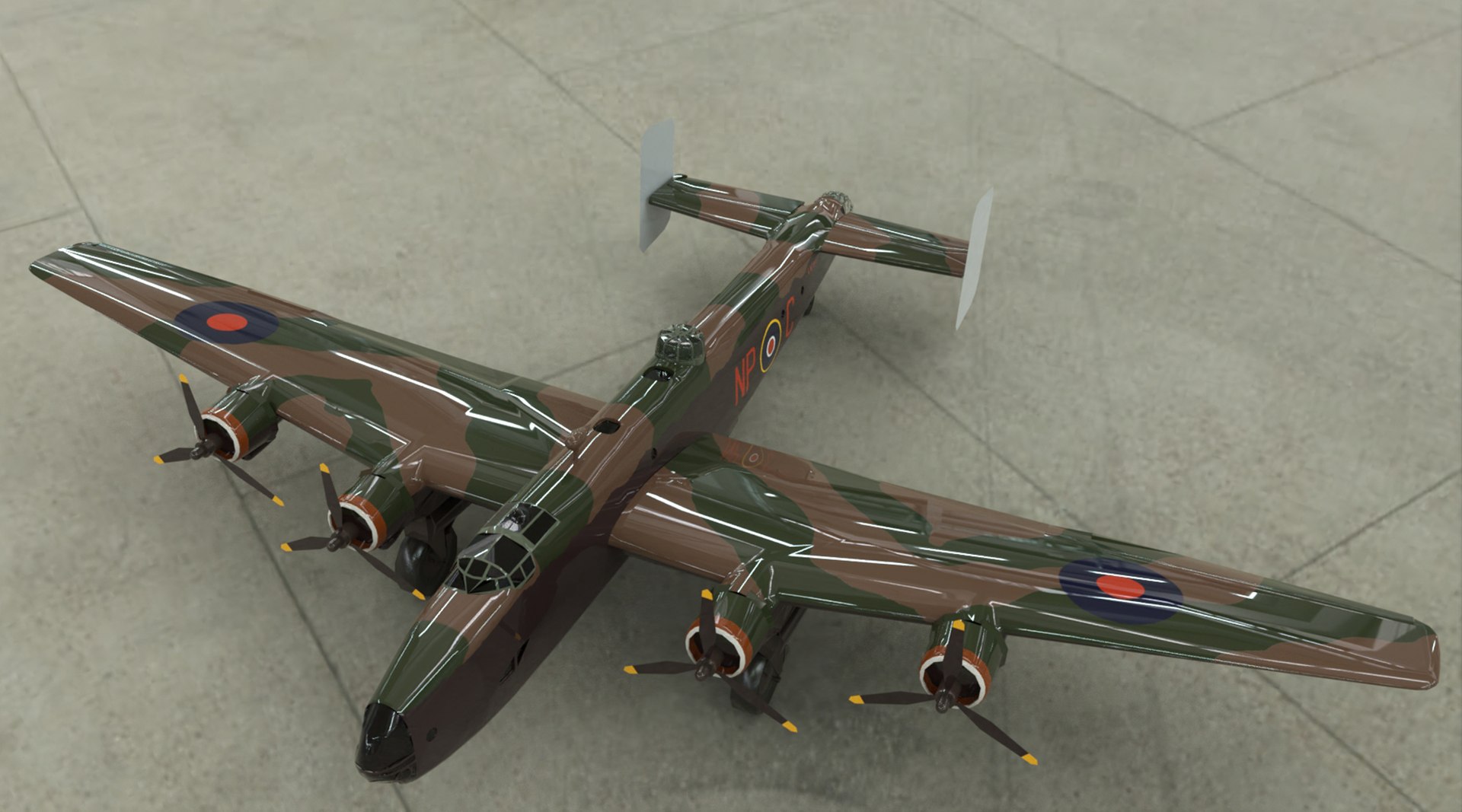 3D VINTAGE AIRPLANE - Handley Page Halifax Model - TurboSquid 2029448