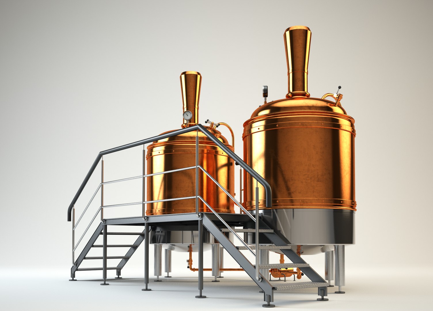 3d vrayforc4d breweries model