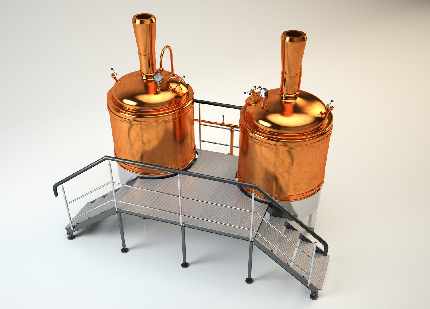 3d vrayforc4d breweries model
