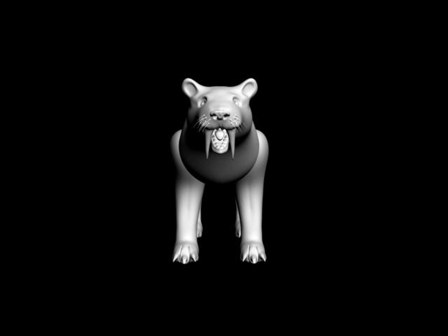 free saber-toothed tiger 3d model