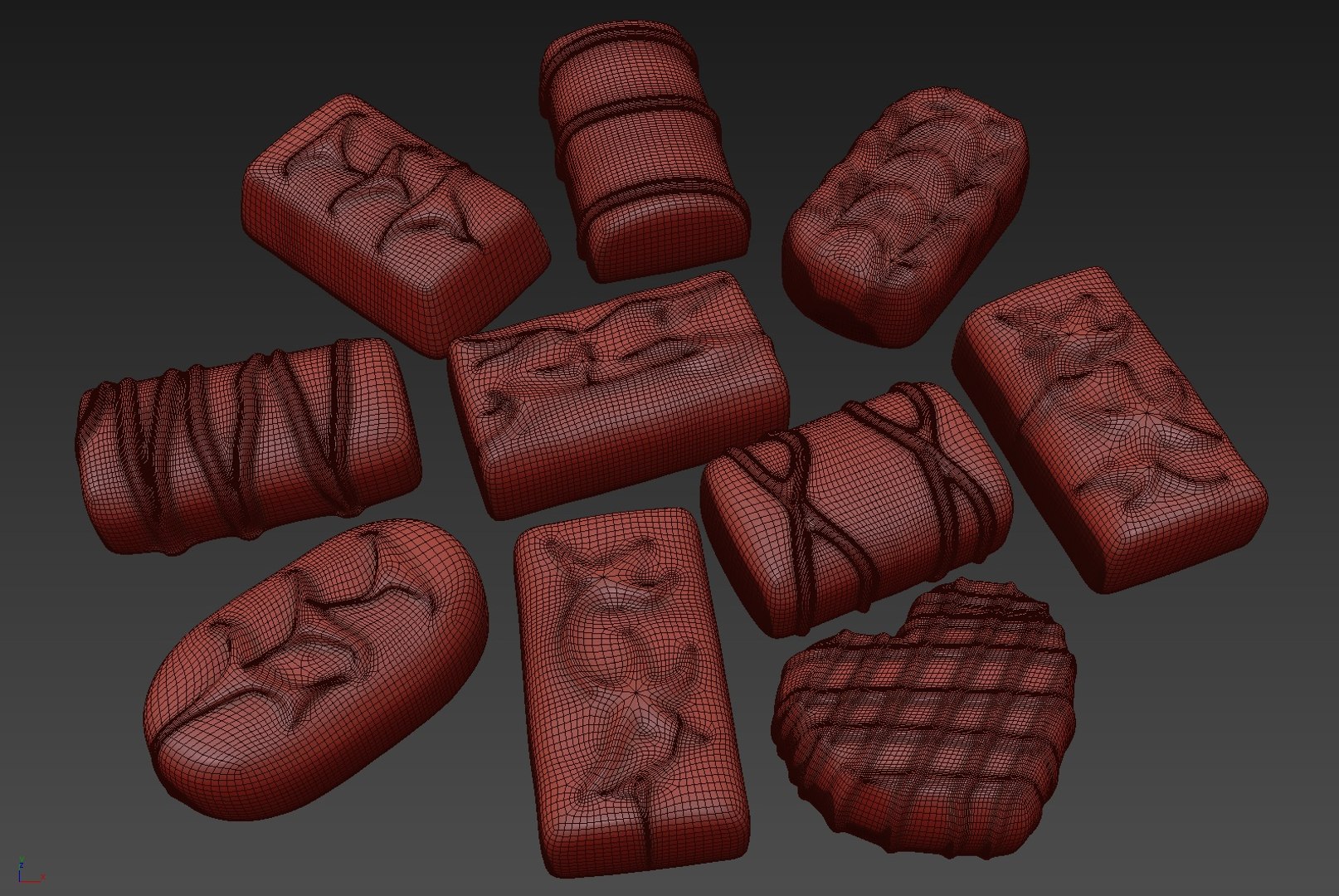 Chocolate candies 3D model - TurboSquid 1534007