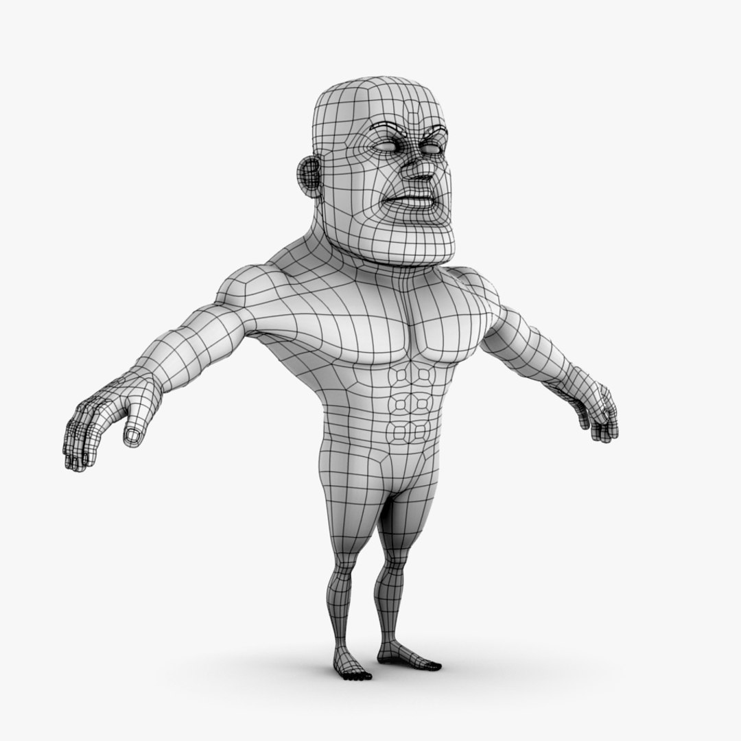 Cartoon Boxing Fighter Boxer 3d Obj