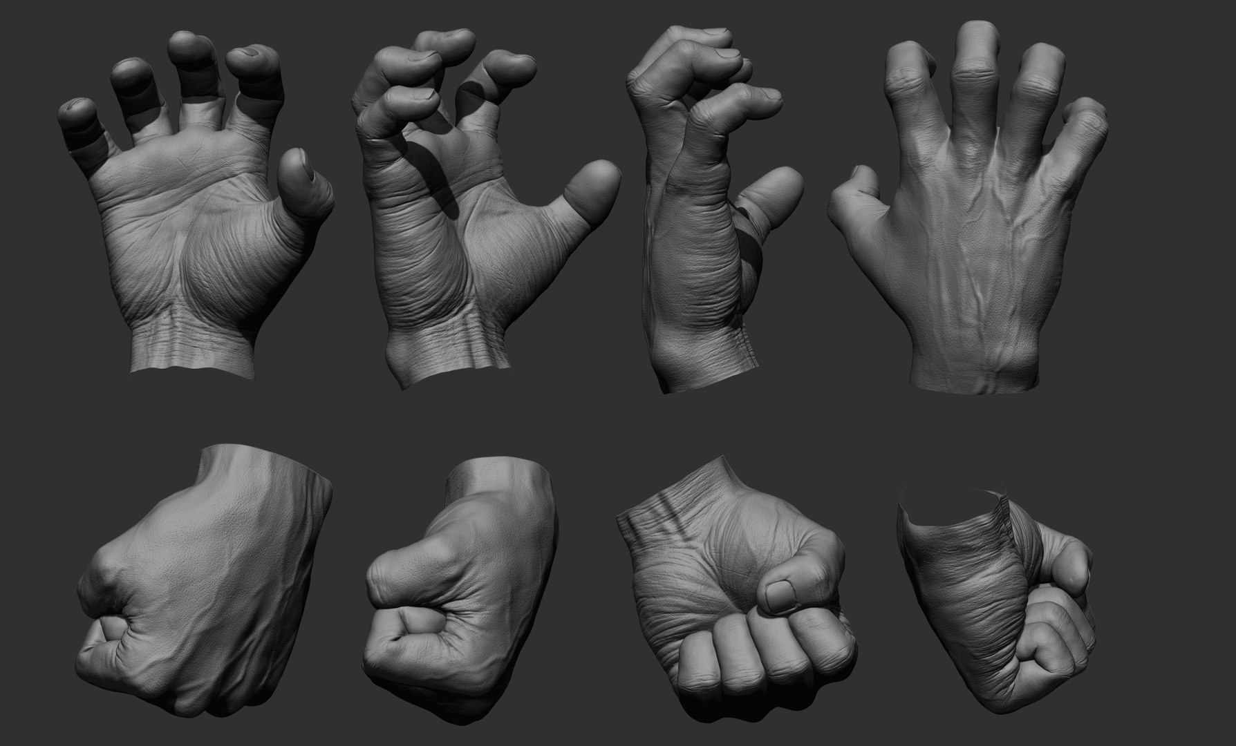 Male Hand Sculpt In 2 Poses 3D Model - TurboSquid 1853721