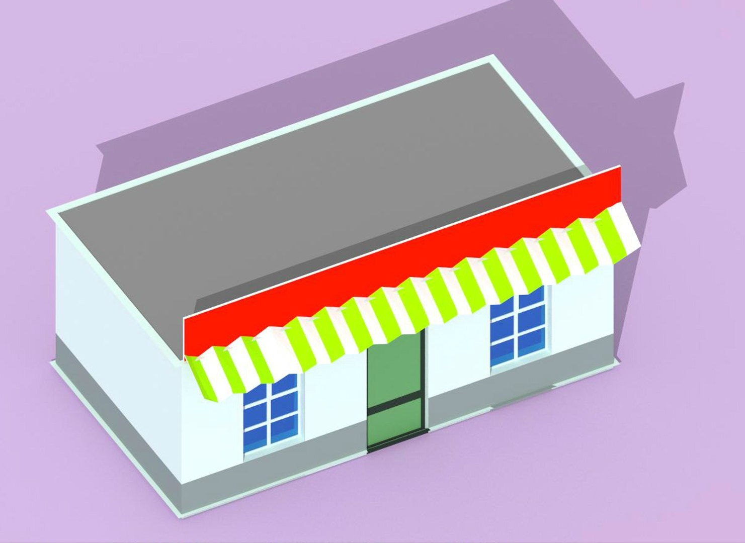 3d buildings city school model