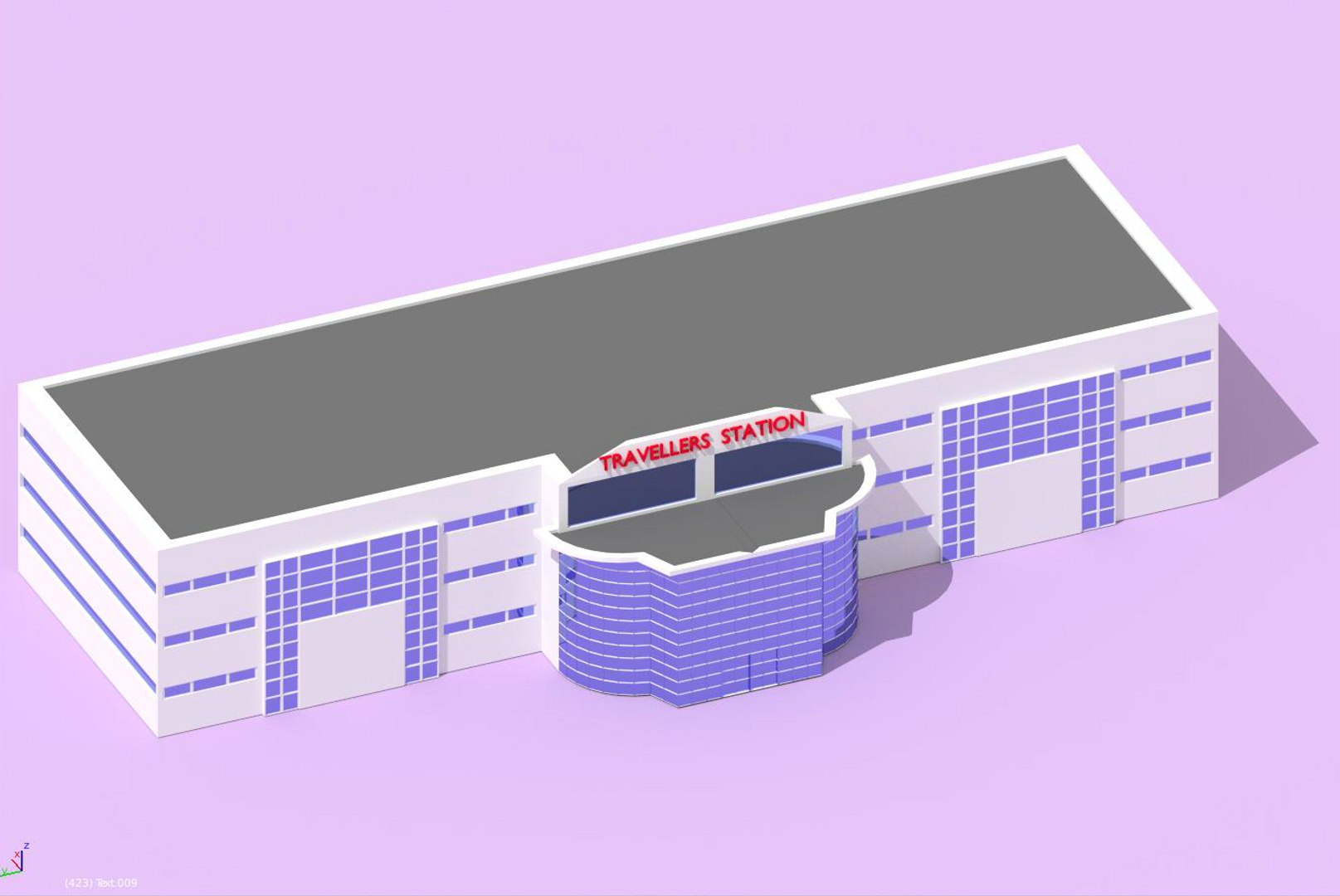 3d buildings city school model