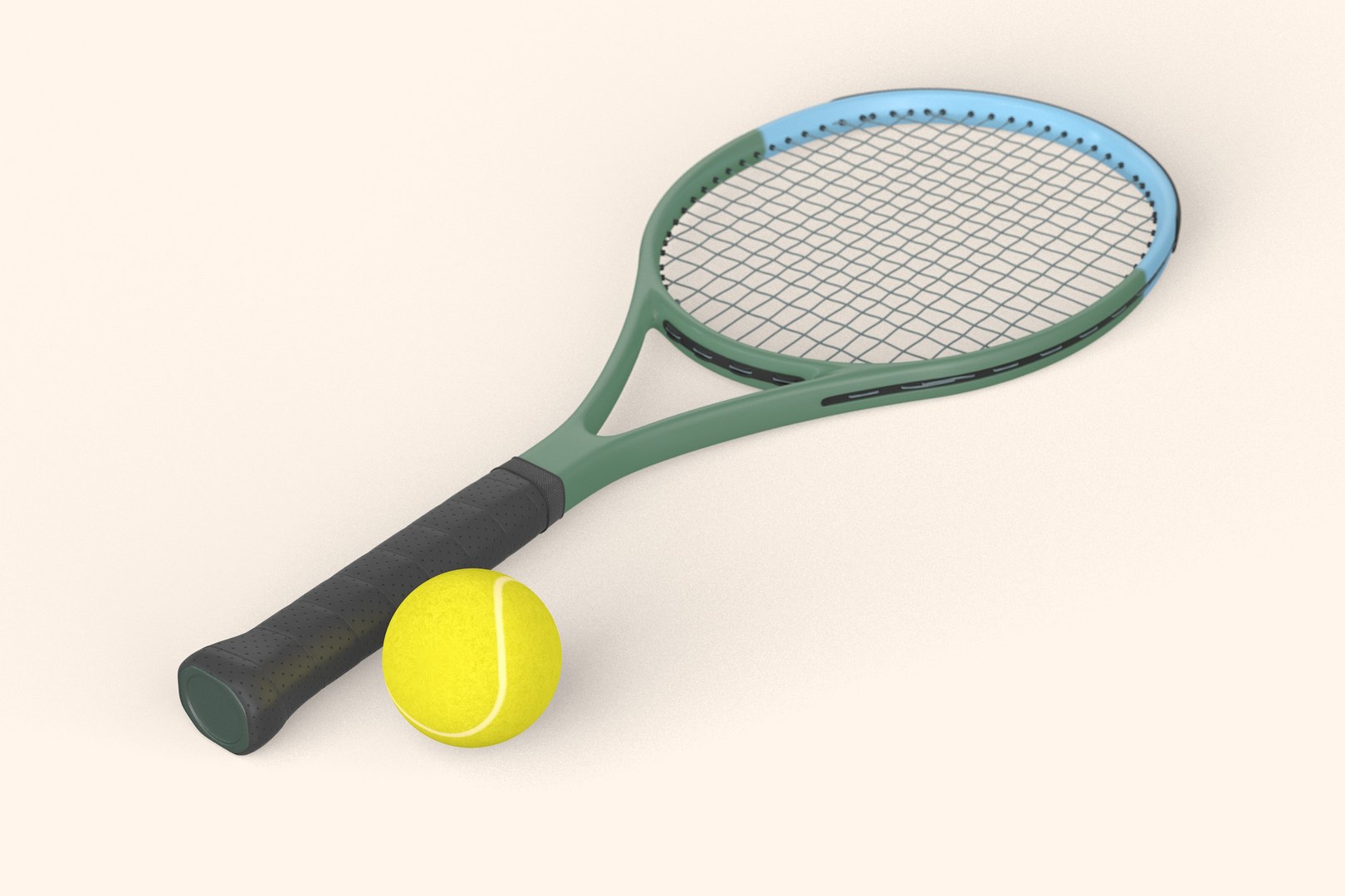 Tennis Racket And Ball 3D Model - TurboSquid 2202832