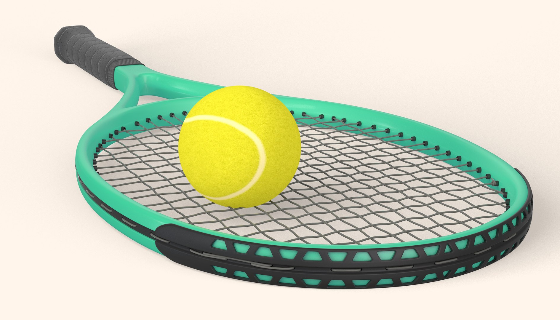 Tennis Racket And Ball 3D Model - TurboSquid 2202832