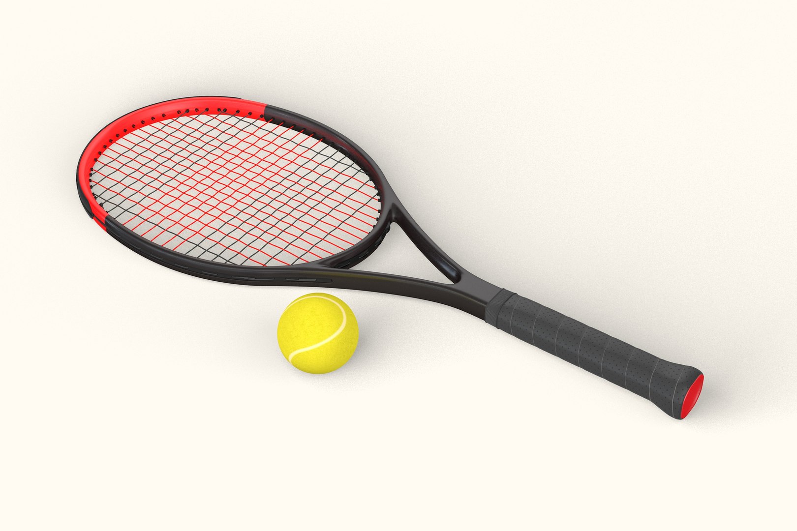 Tennis Racket And Ball 3D Model - TurboSquid 2202832
