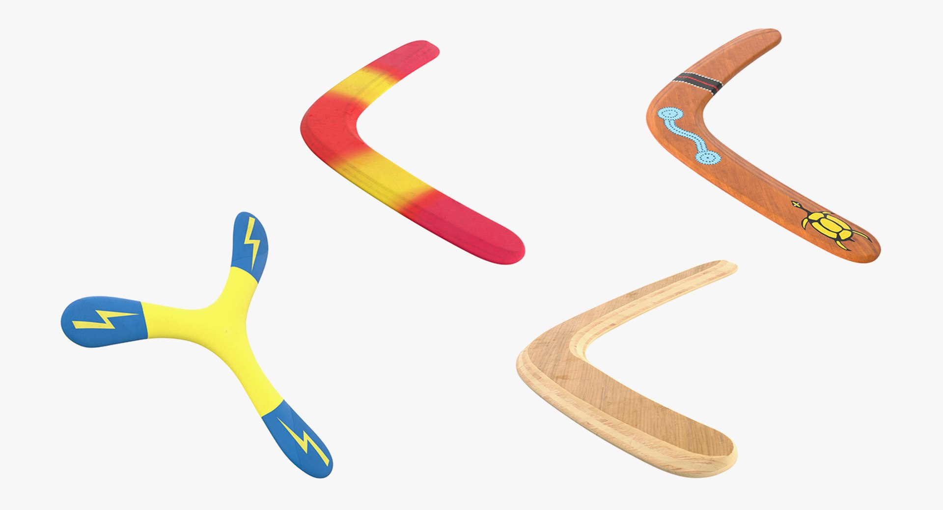3D Boomerangs Collection model - TurboSquid 1714629