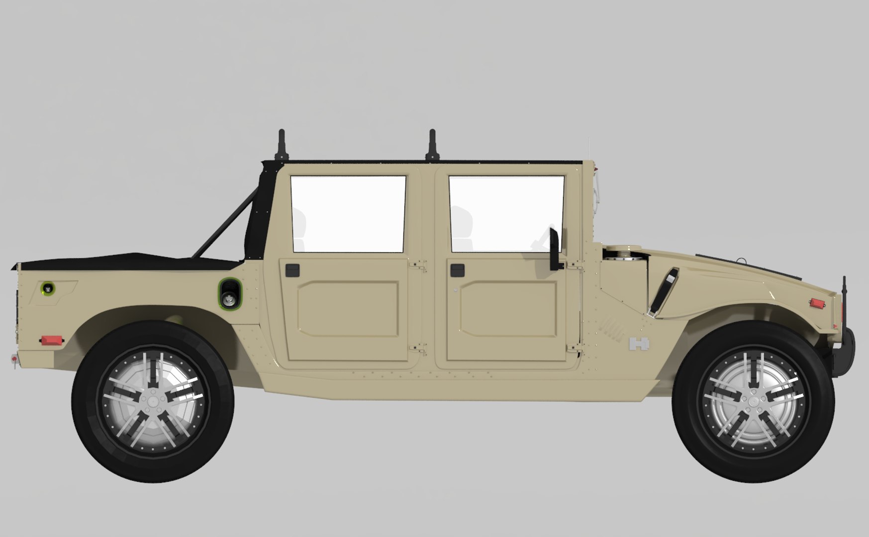 hummer h1 3d model
