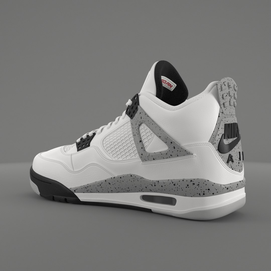 Jordan 4 Retro Cement Model - TurboSquid 1536764