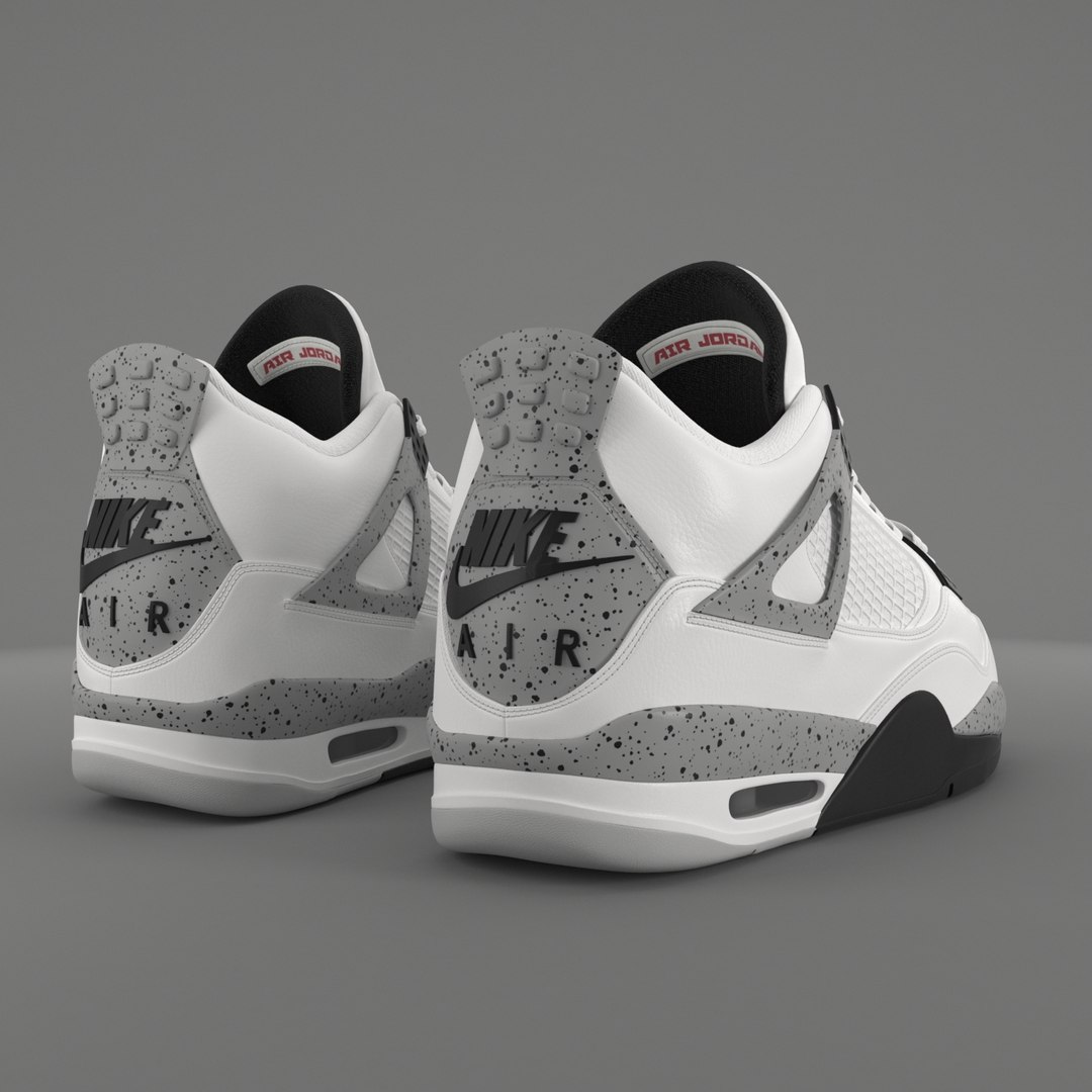 Jordan 4 Retro Cement Model - TurboSquid 1536764