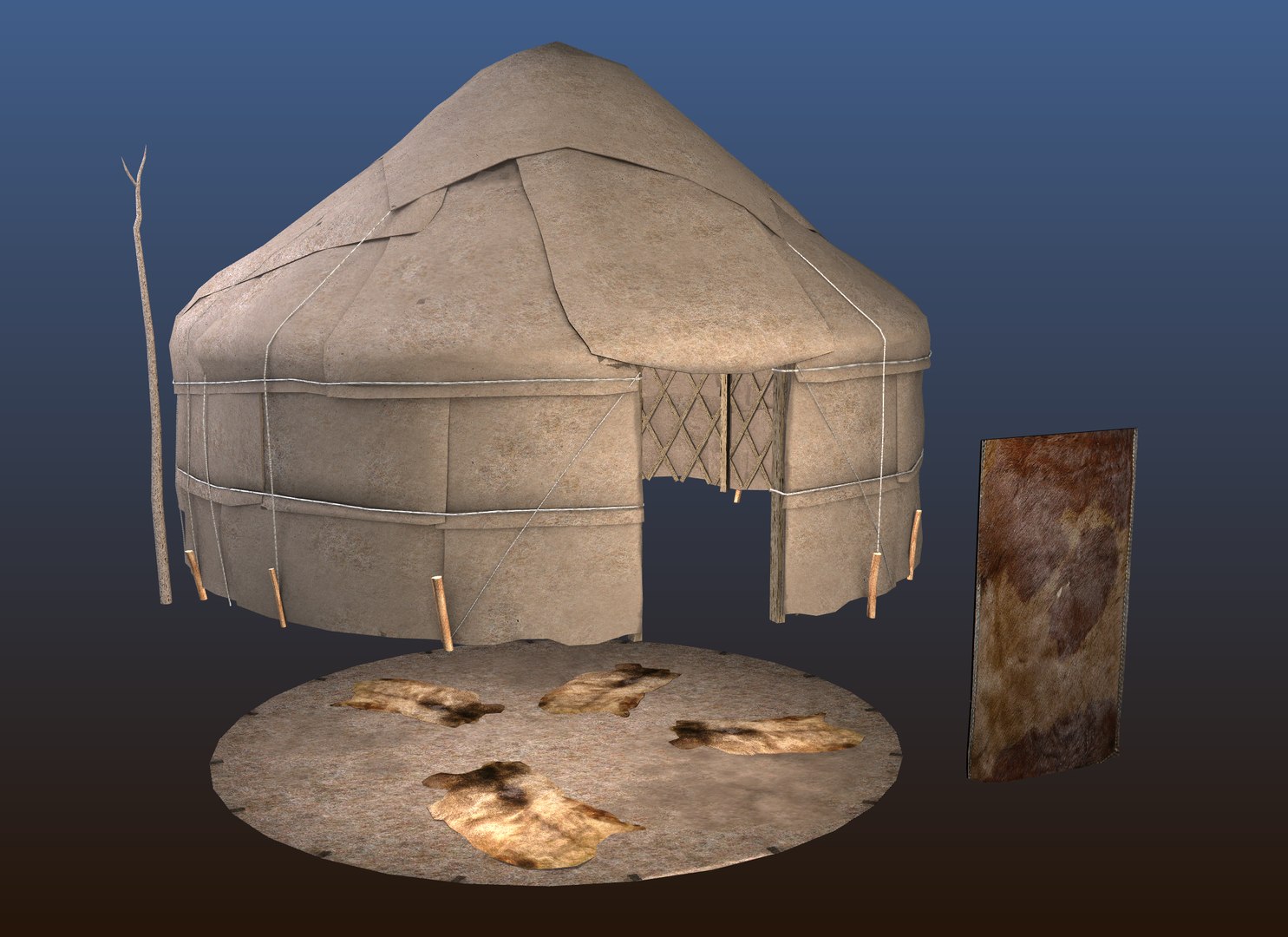 Yurt House 3D model - TurboSquid 1878527