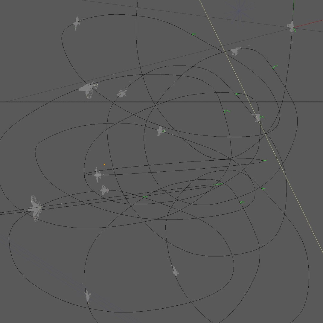 3D Group Sparrows Flying Animation - TurboSquid 1170948