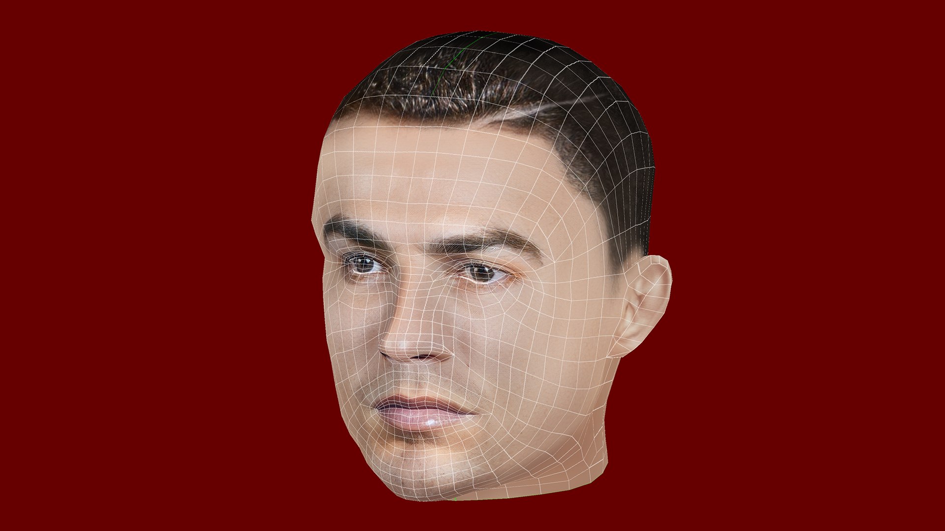 Cristiano Ronaldo Head - Low Poly Head For Game Low-poly Model ...