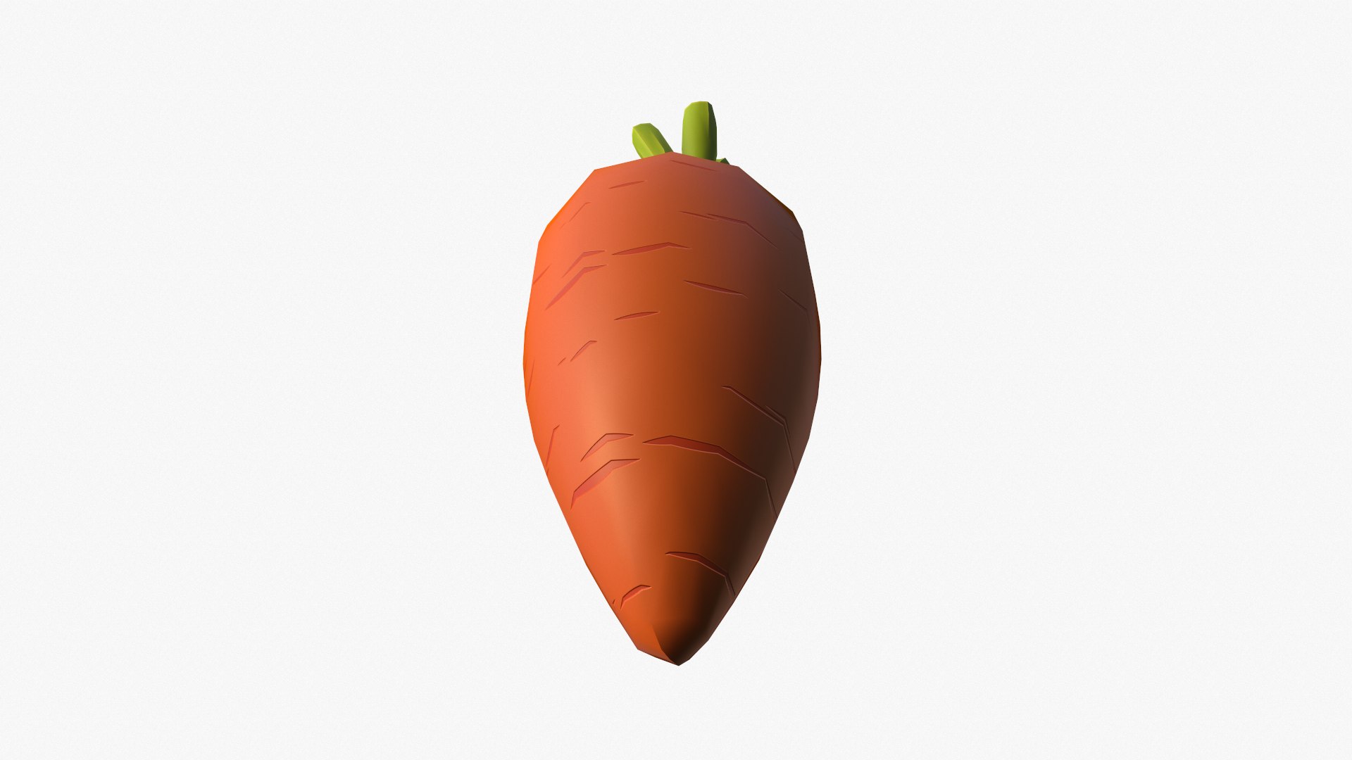 3D Cartoon Carrot - TurboSquid 1915890