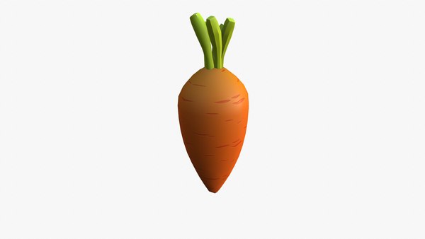 3D Cartoon Carrot - TurboSquid 1915890