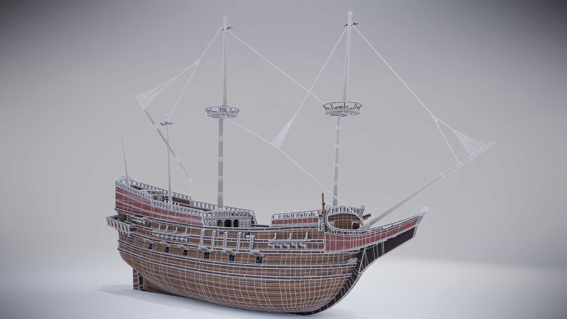 3D Roter Lowe Galleon - TurboSquid 1773138