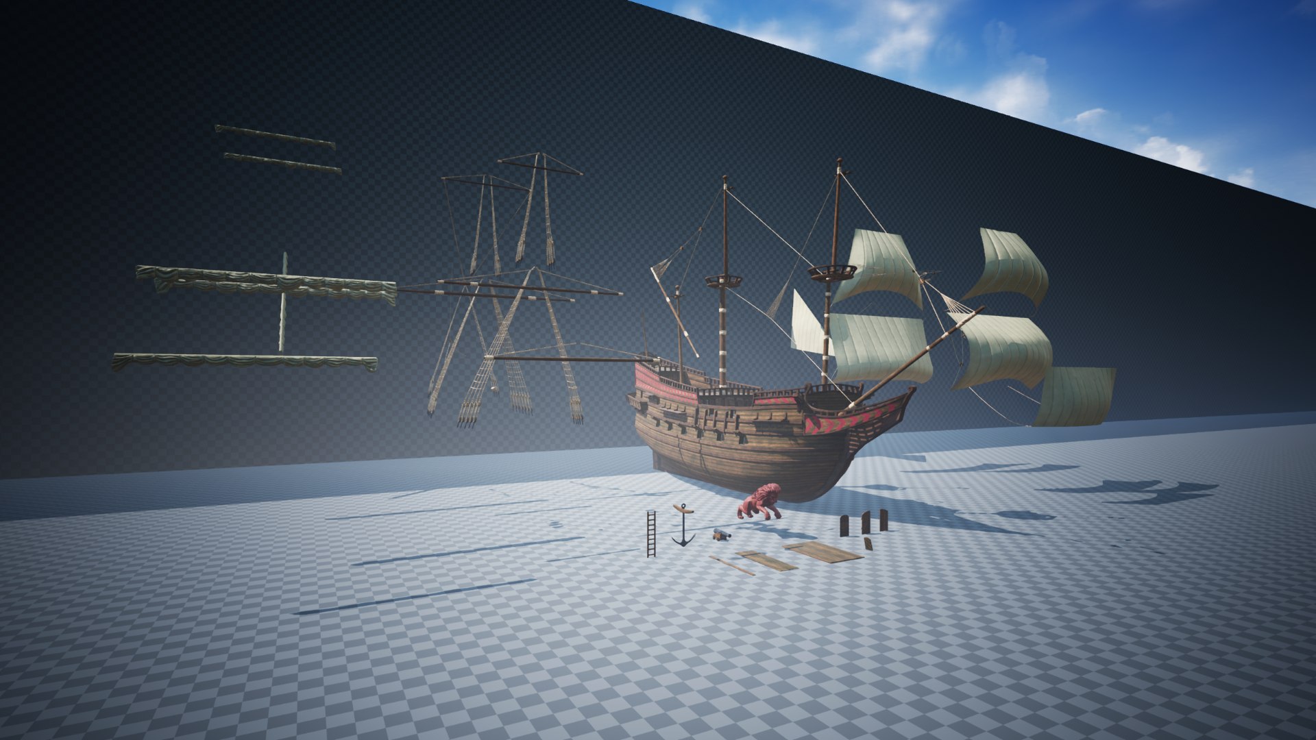 3D Roter Lowe Galleon - TurboSquid 1773138