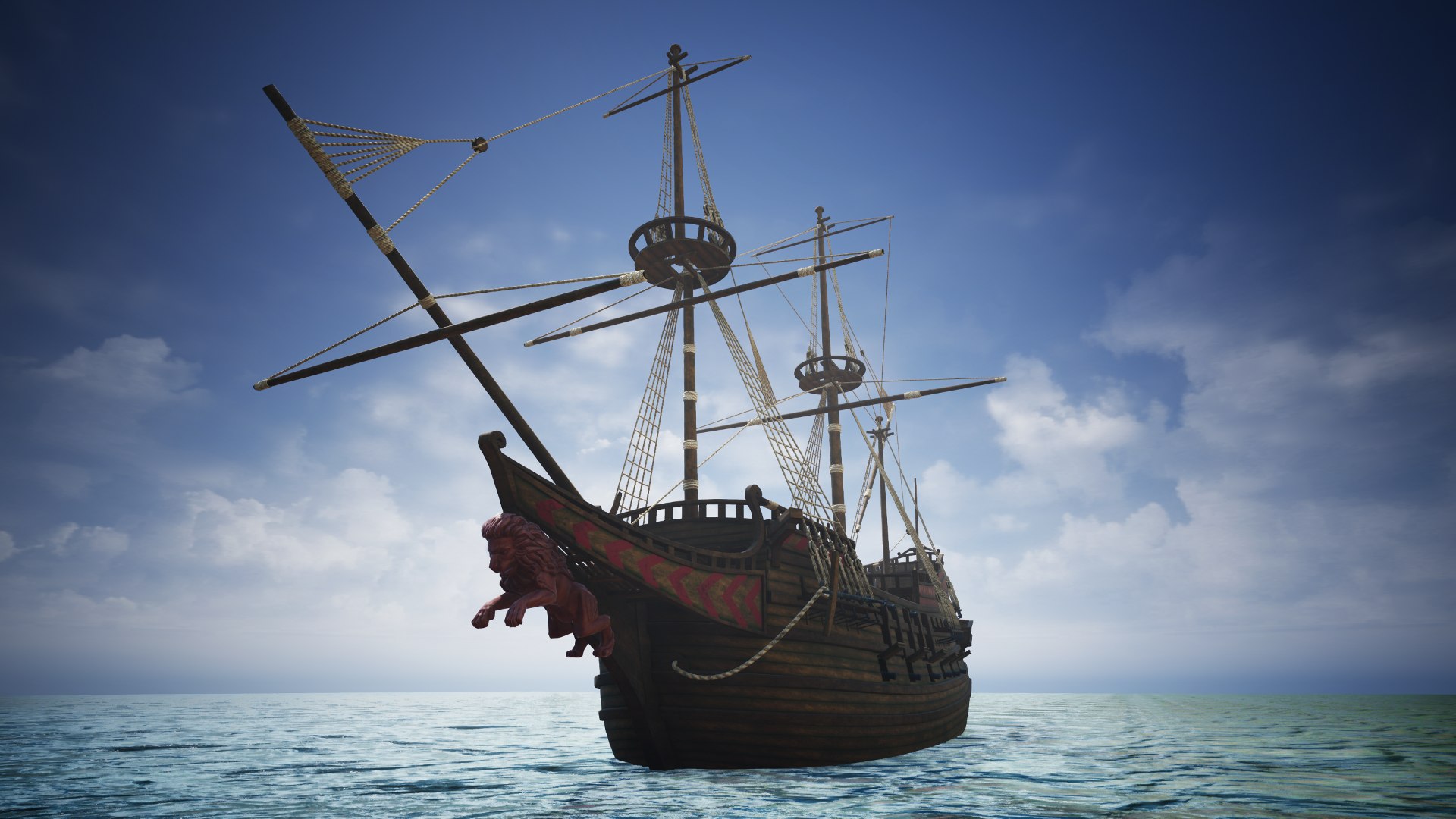 3D Roter Lowe Galleon - TurboSquid 1773138