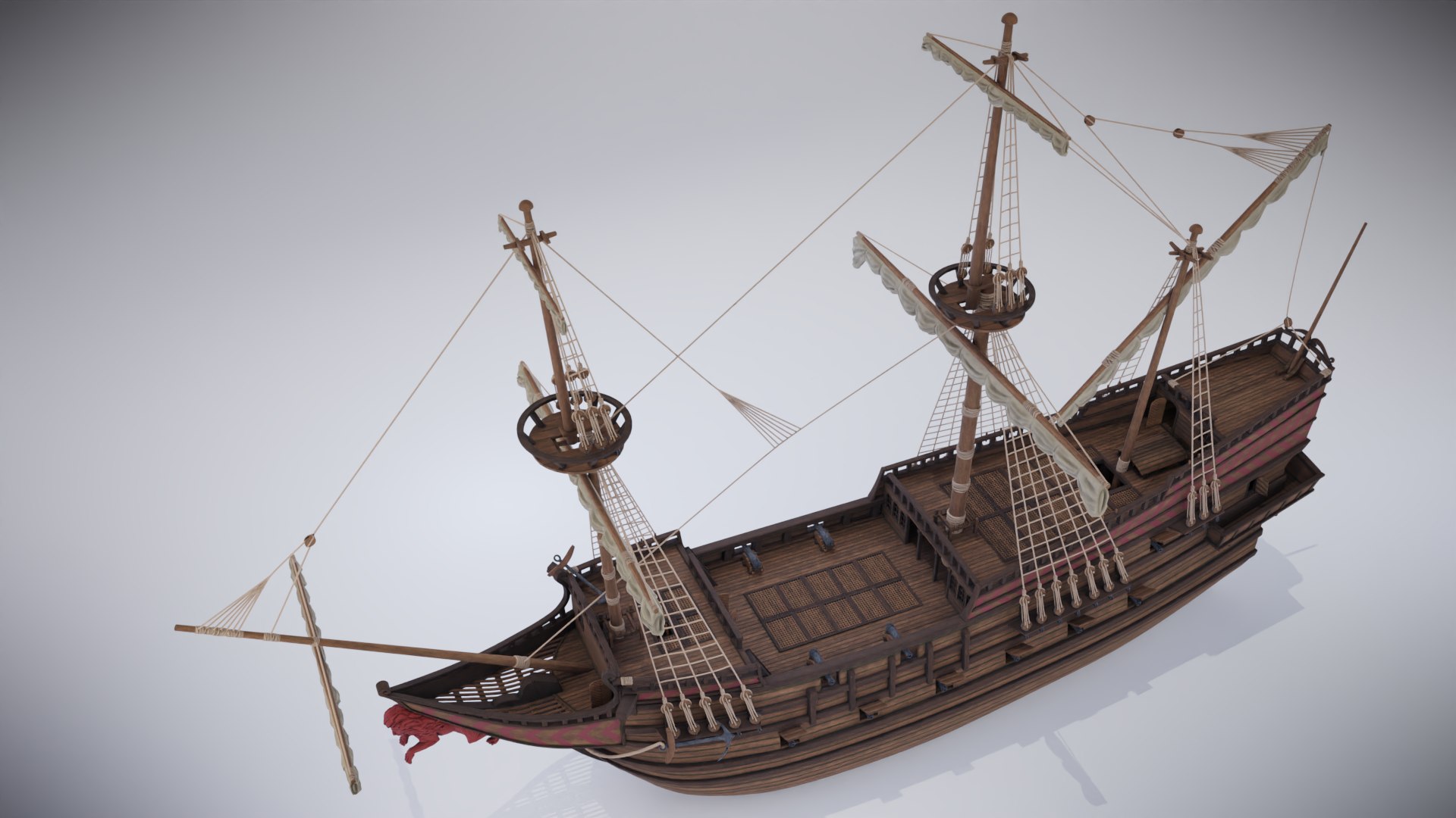 3D Roter Lowe Galleon - TurboSquid 1773138
