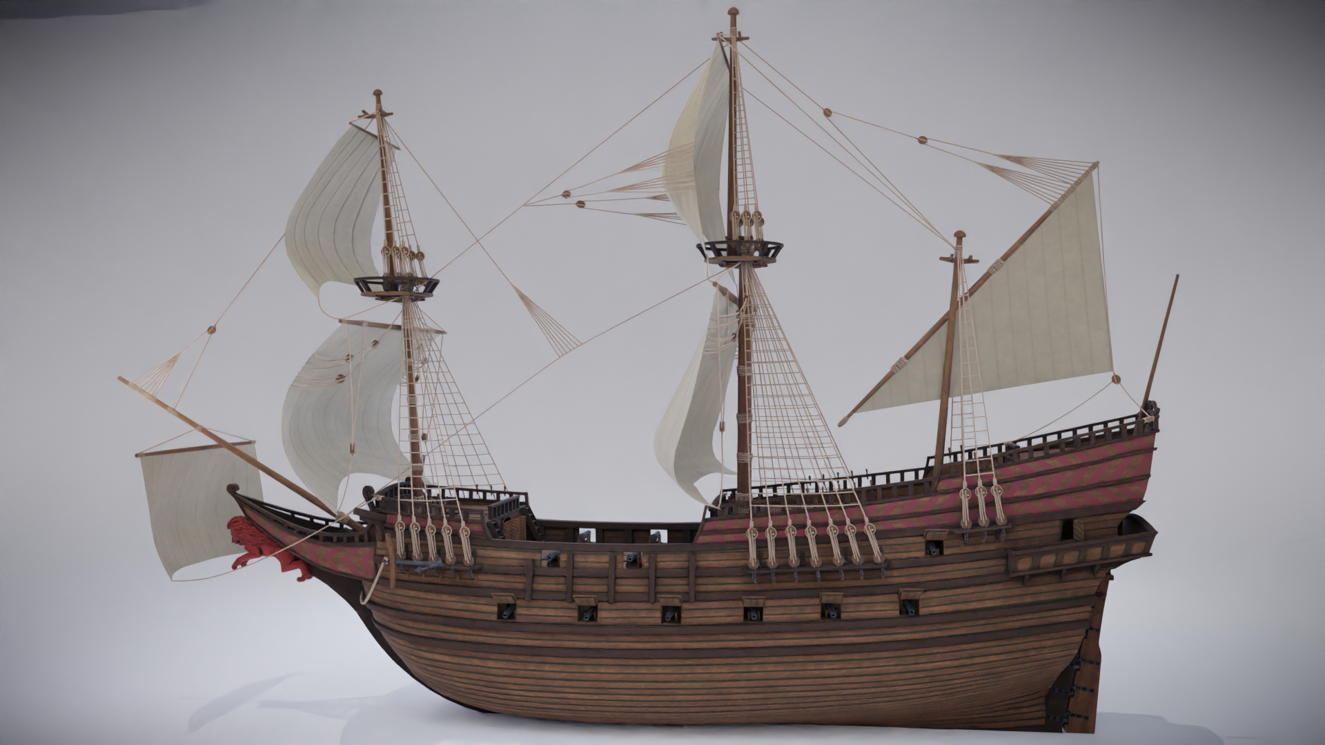 3D Roter Lowe Galleon - TurboSquid 1773138