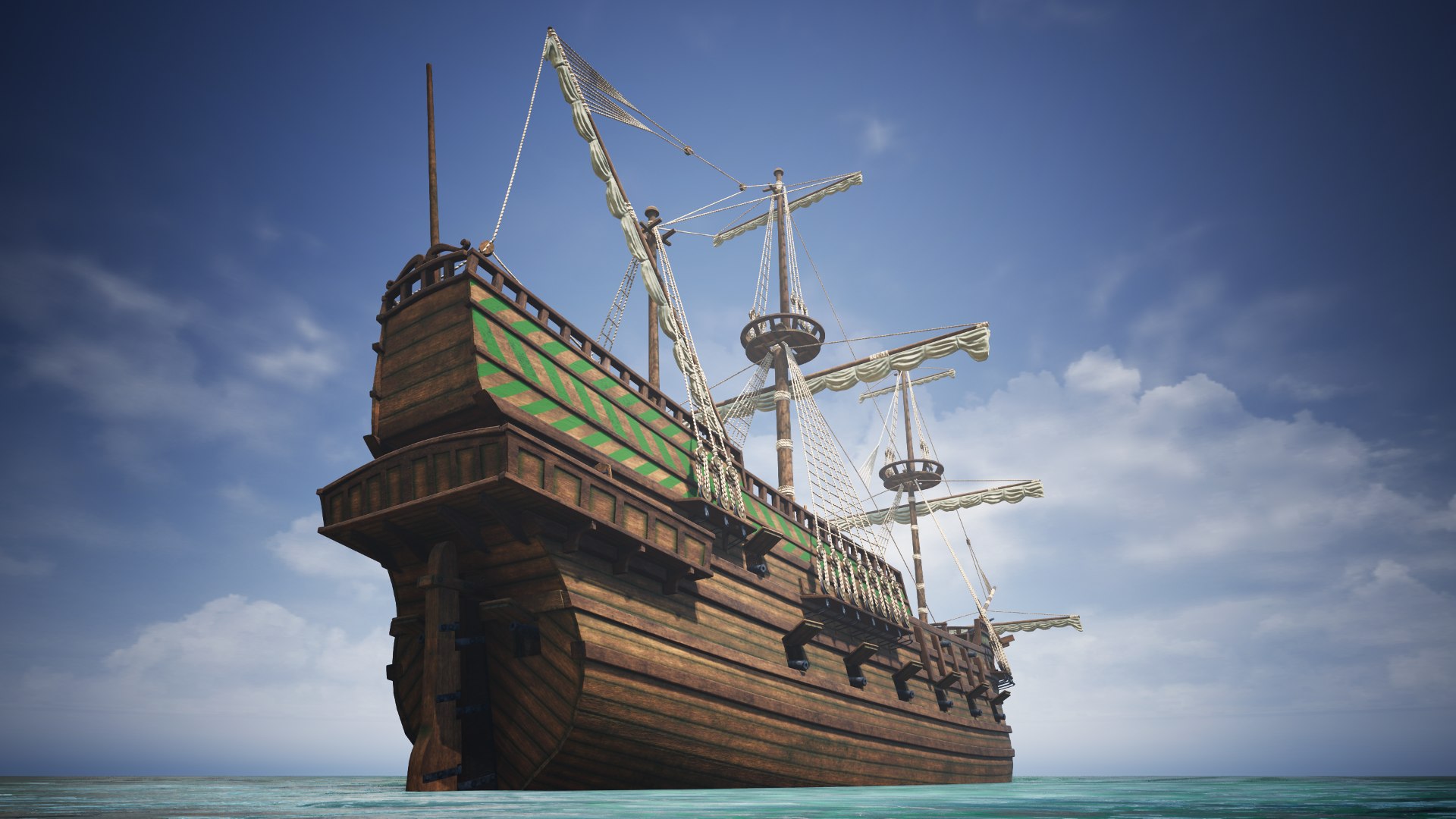 3D Roter Lowe Galleon - TurboSquid 1773138