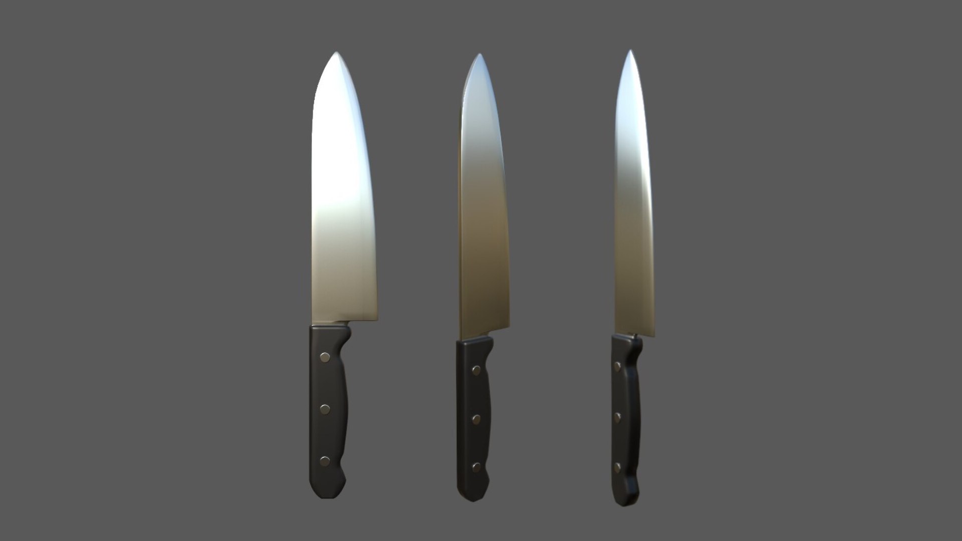 3D Kitchen Knives Set - TurboSquid 2033237