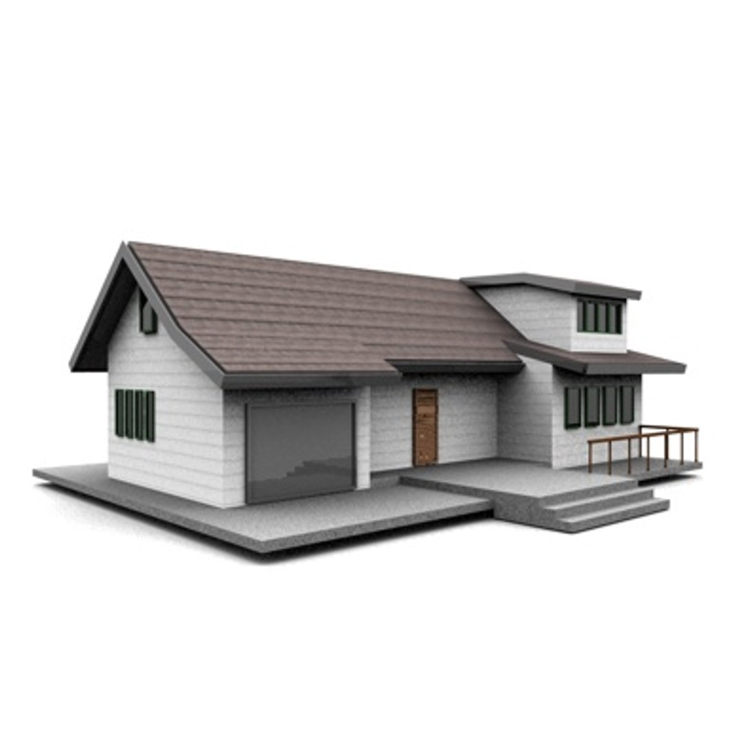 3d c4d american neighborhood house