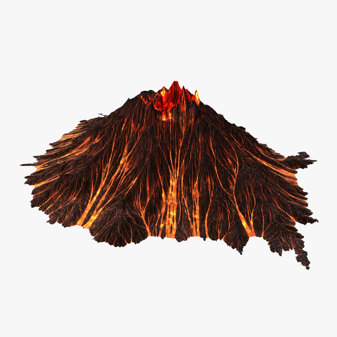 3d Model Volcano Island Terrain