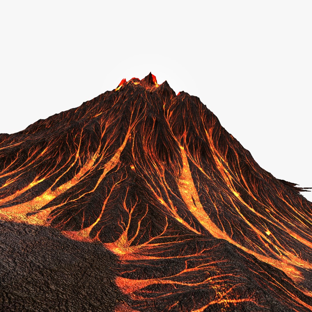 3d Model Volcano Island Terrain