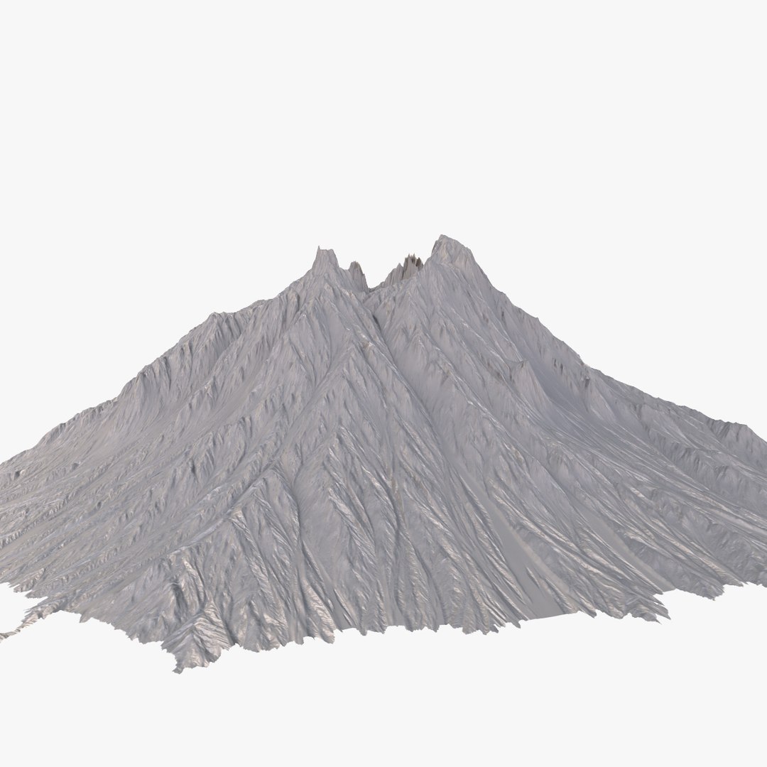 3d Model Volcano Island Terrain