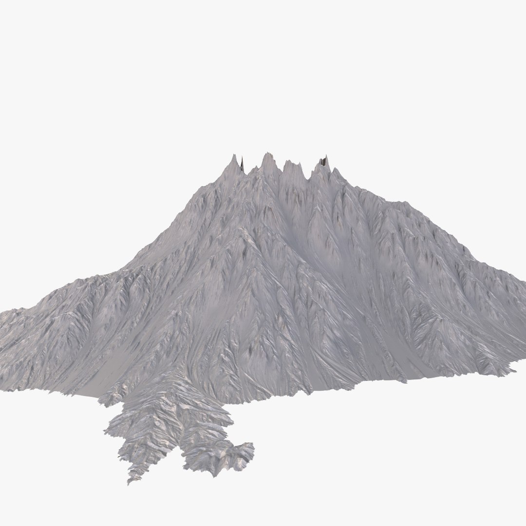 3d Model Volcano Island Terrain