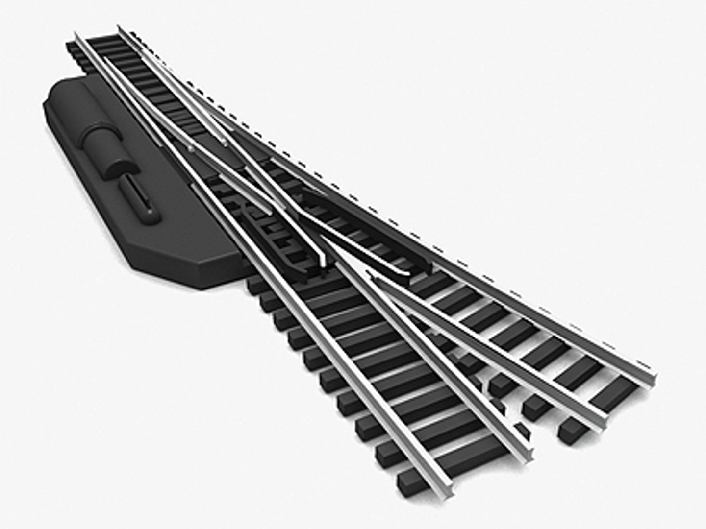 2558 Right Turn-out Railroad Track 3d 3ds