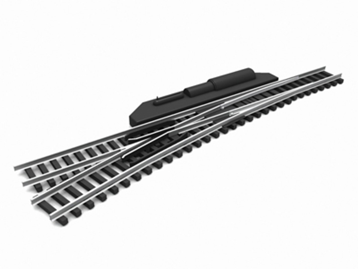 2558 Right Turn-out Railroad Track 3d 3ds