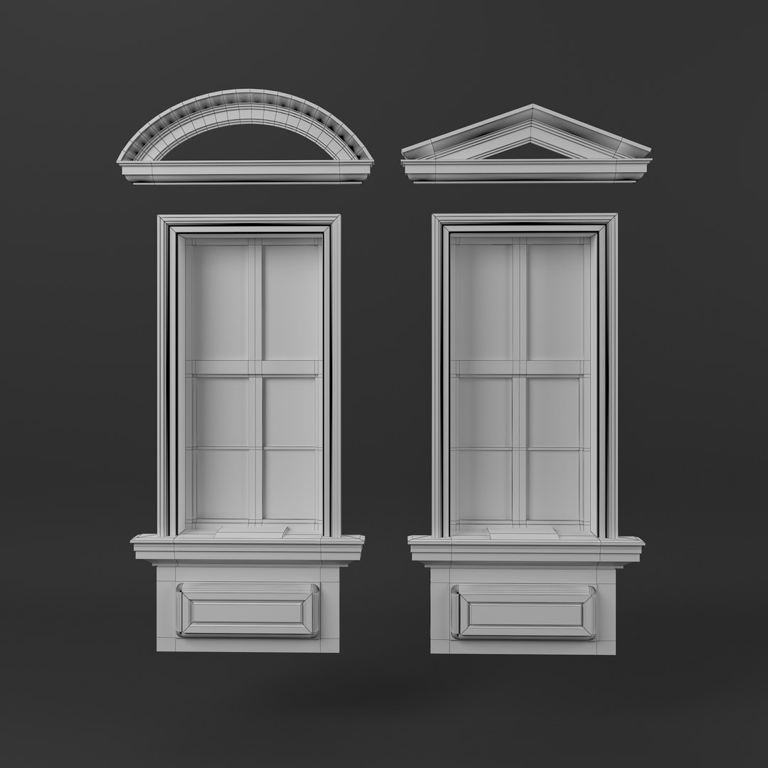 3d Classic Window Frames Model