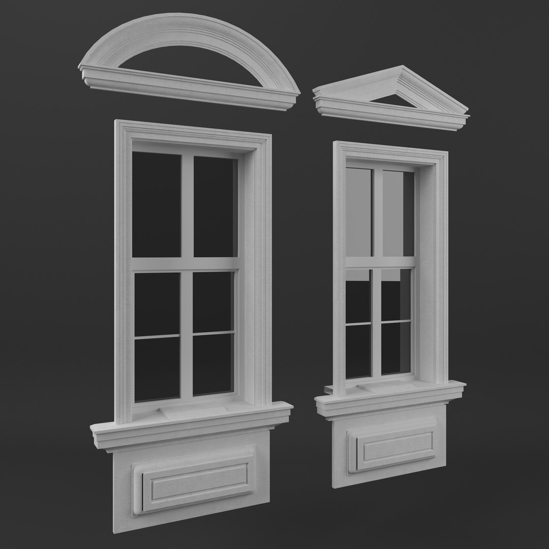 3d Classic Window Frames Model