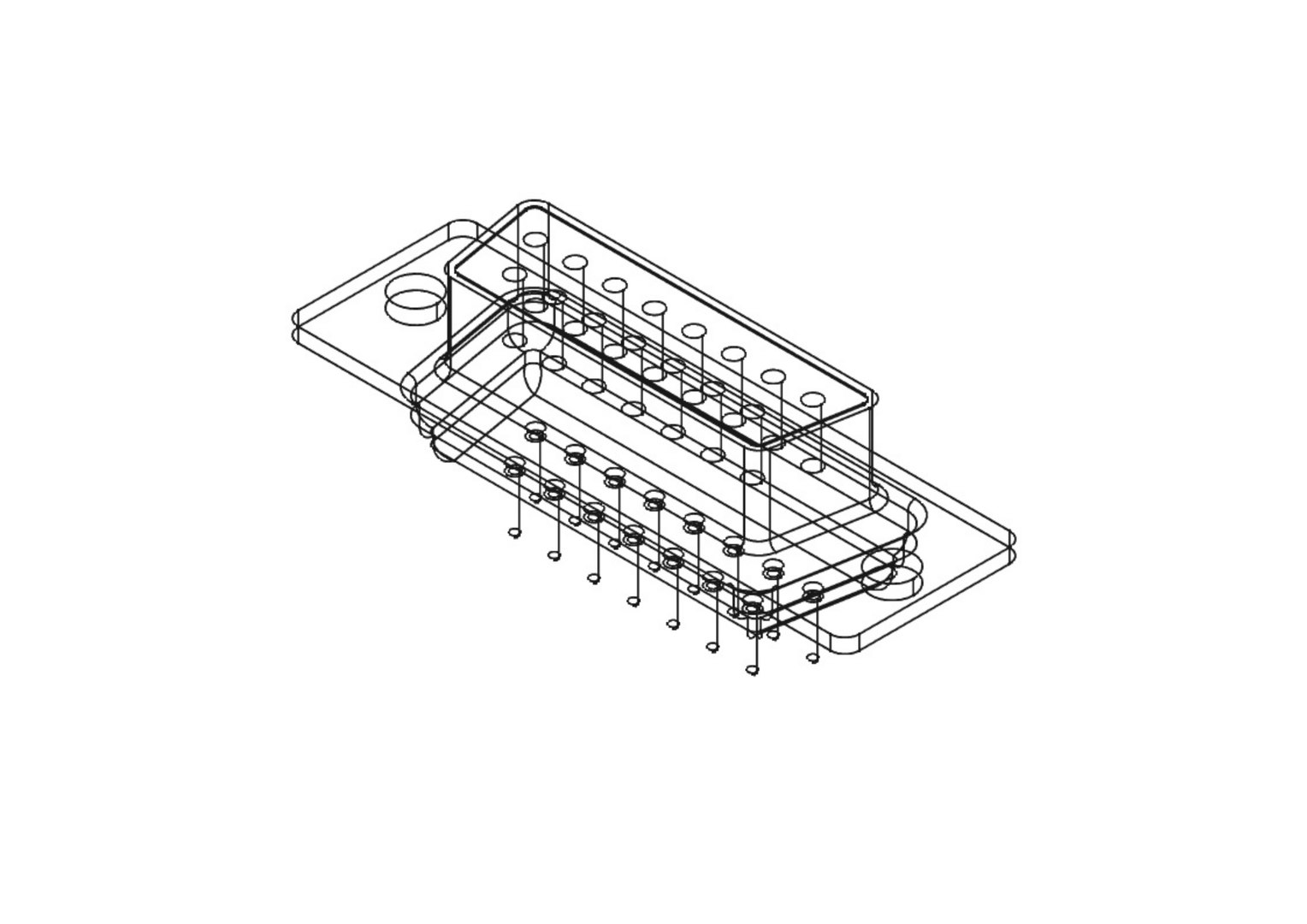 3D Model DB15 Female Connector Through Hole - TurboSquid 1986126