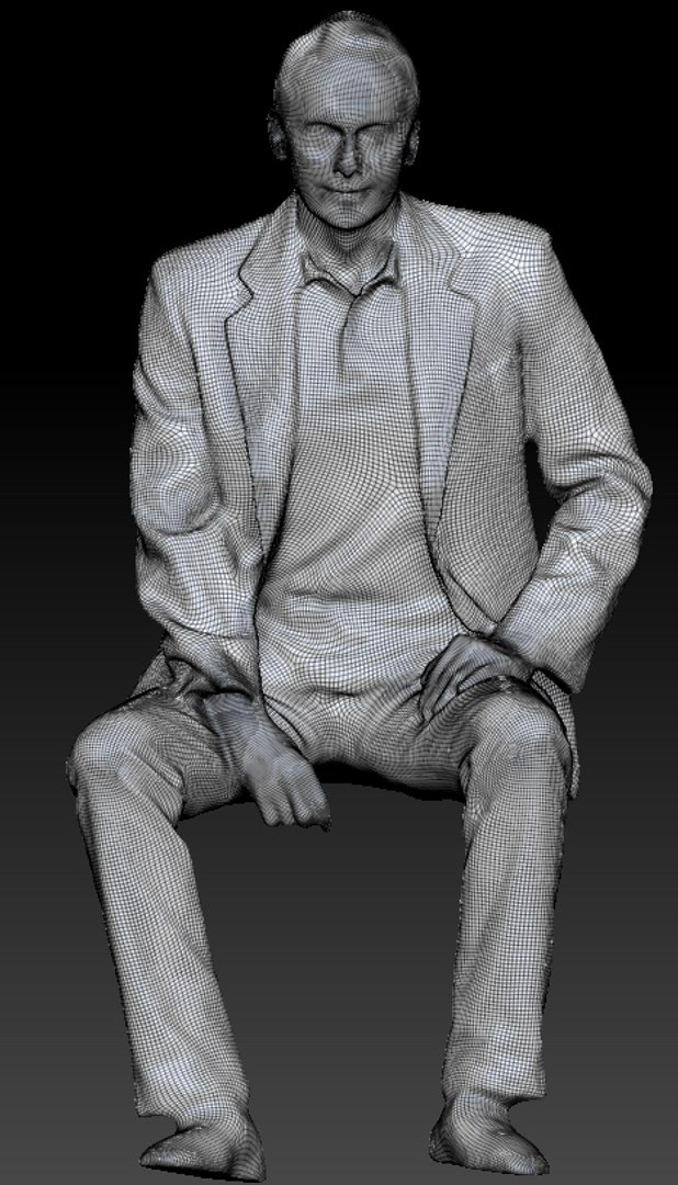 Sitting Man In Jacket 292 3D Model - TurboSquid 1725629