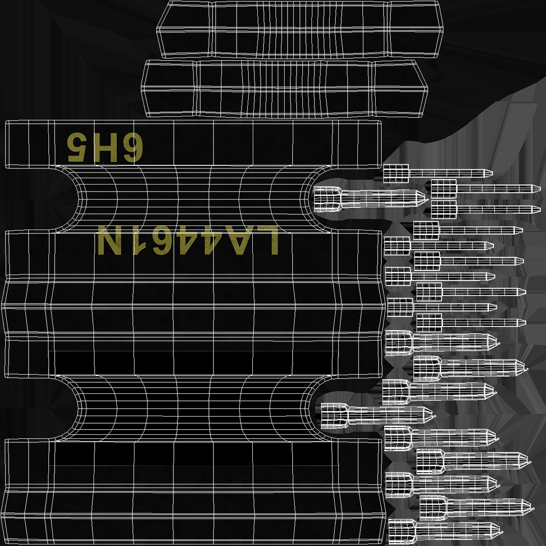 3D la4461n ic la4461 amplifier model - TurboSquid 1664971